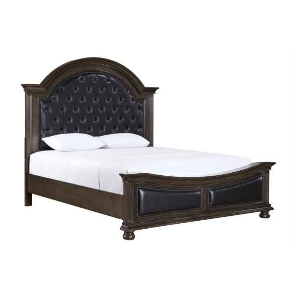 Winston Porter Shimeka Vegan Leather Platform Bed | Wayfair